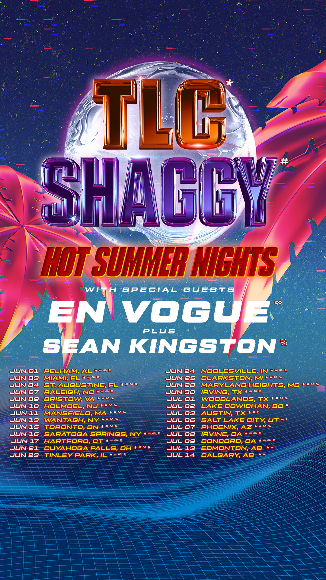 TLC Announce ‘Hot Summer Nights’ Tour 2023 with Shaggy & En Vogue and ...